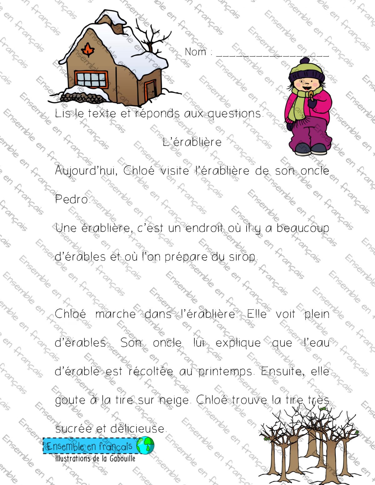 20. Cabane à sucre – Page 2 – Ensemble en Français