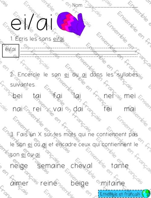 Les sons – Ensemble en Français