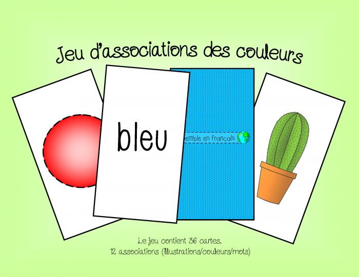 Jeu d’associations des couleurs – Ensemble en Français