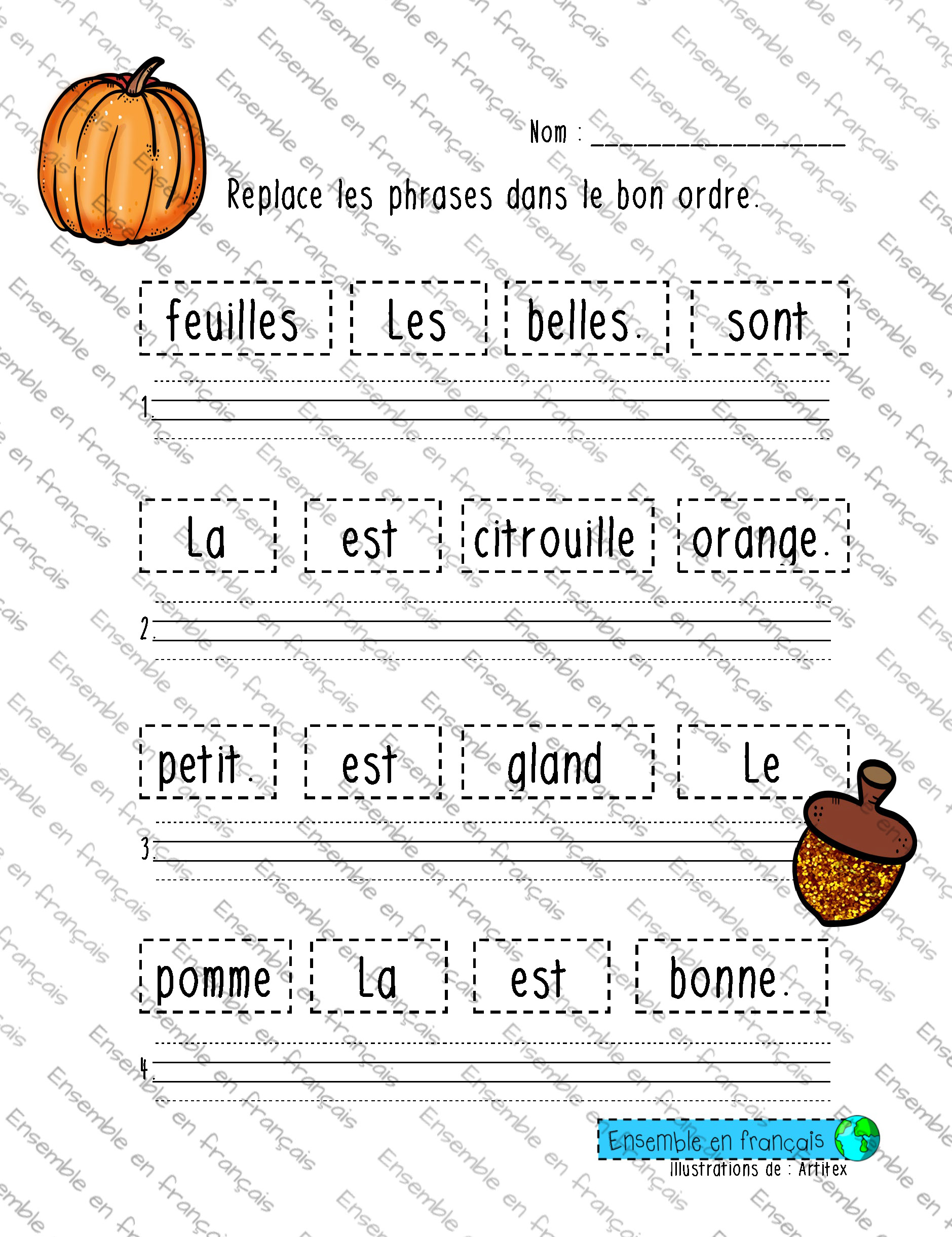 Matériel pédagogique gratuit – Ensemble en Français