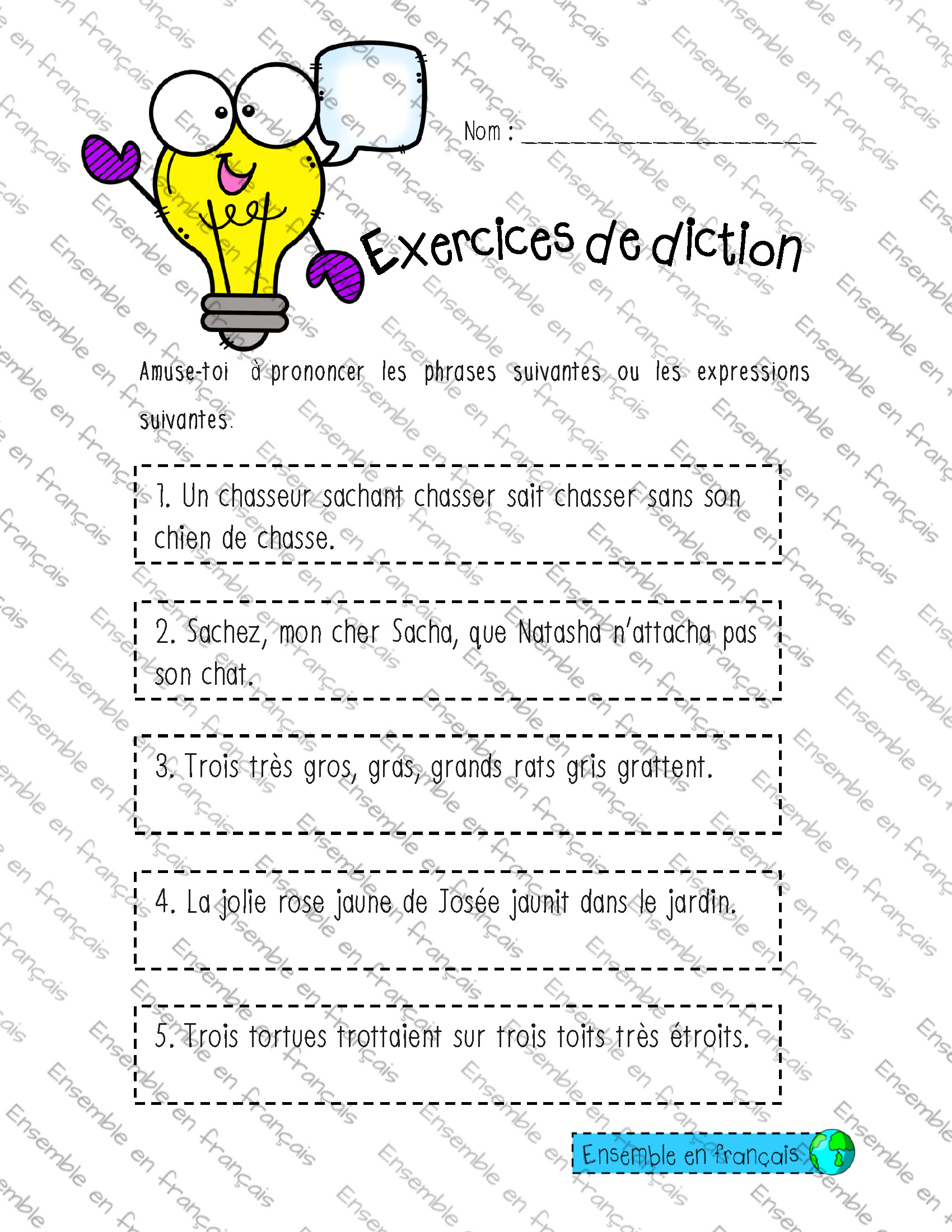 Les sons – Ensemble en Français