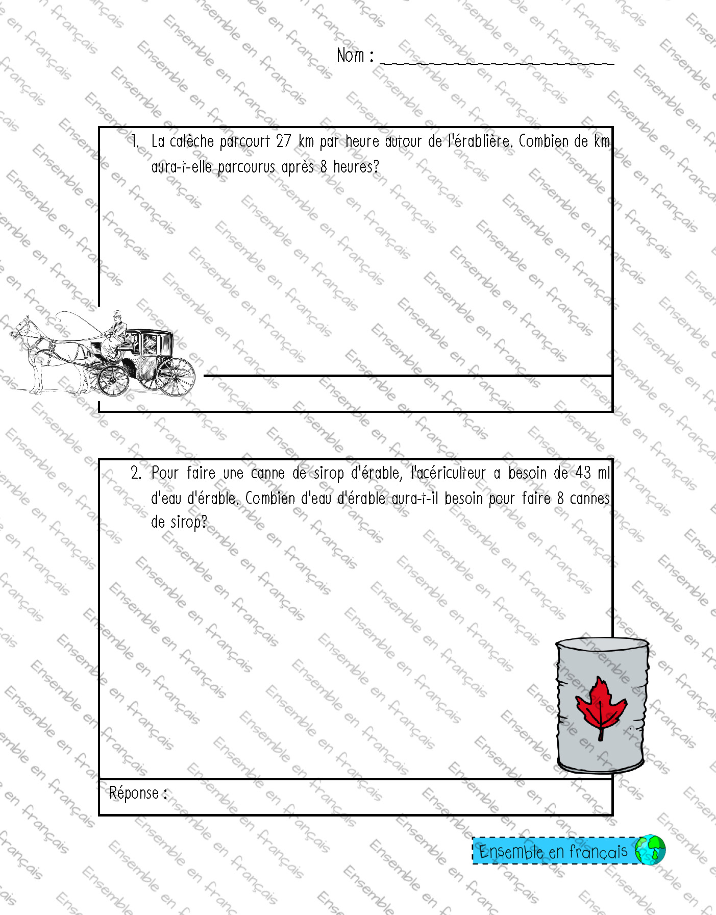 20. Cabane à sucre – Ensemble en Français