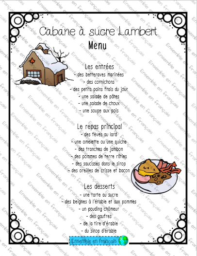 20. Cabane à sucre – Ensemble en Français